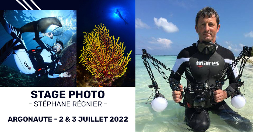 Stage photo sous-marine à Argonaute avec Stéphane Régnier